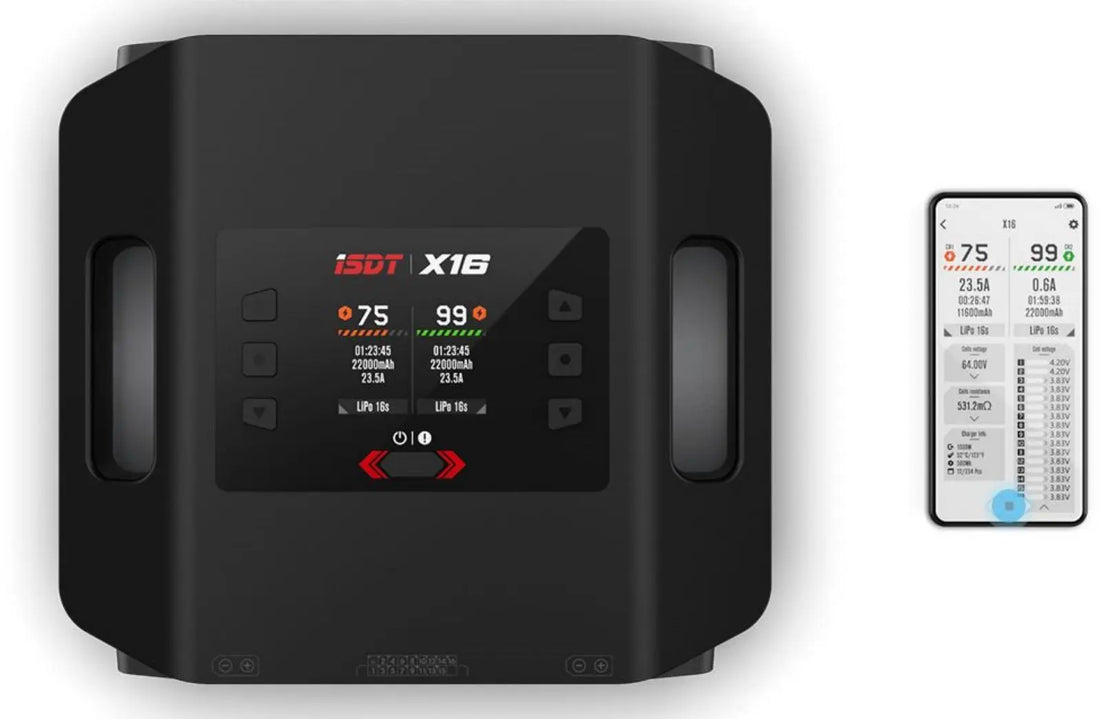 X16 Lipo Charger,1100W x 2/20A x 2 Dual Channel Lipo Charge and Discha ...